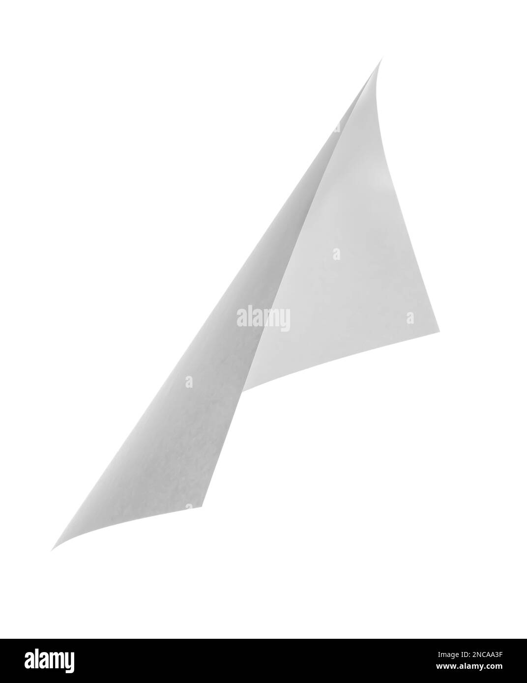 Flying blank paper sheet isolated on white Stock Photo - Alamy