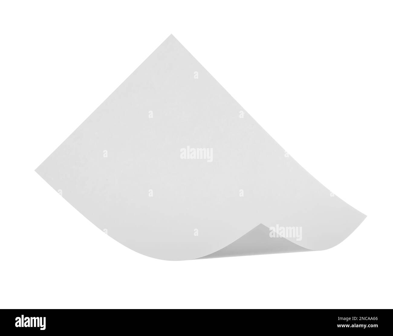 Flying blank paper sheet isolated on white Stock Photo - Alamy