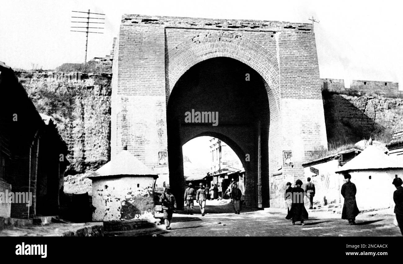 There is the gateway of the great wall which forms the northern ...