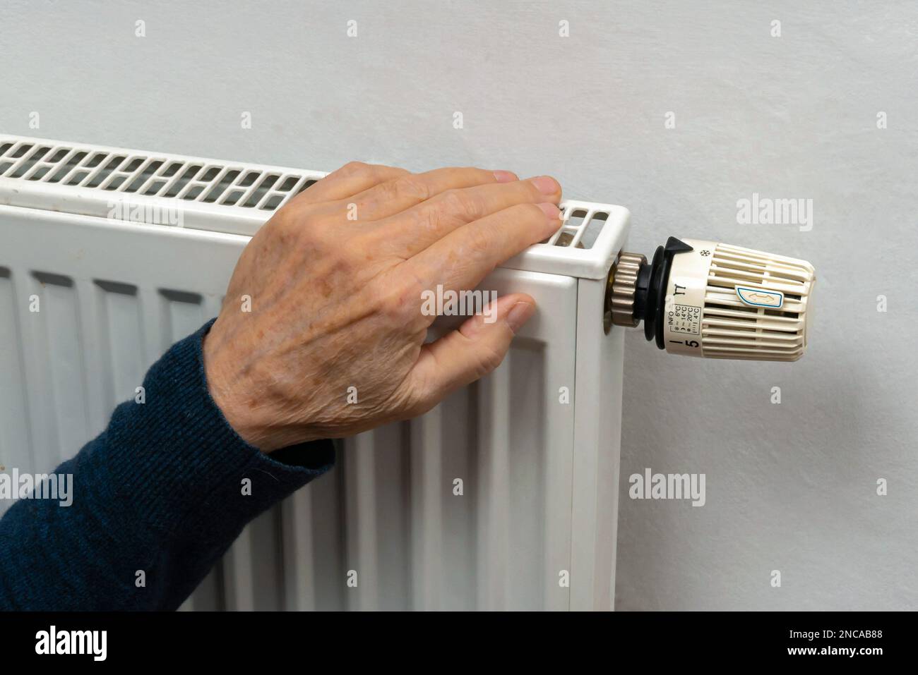 Central heating control elderly hi-res stock photography and images - Alamy