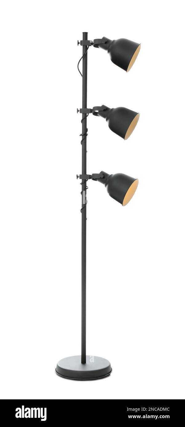 Modern floor lamp on white background. Idea for interior design Stock ...