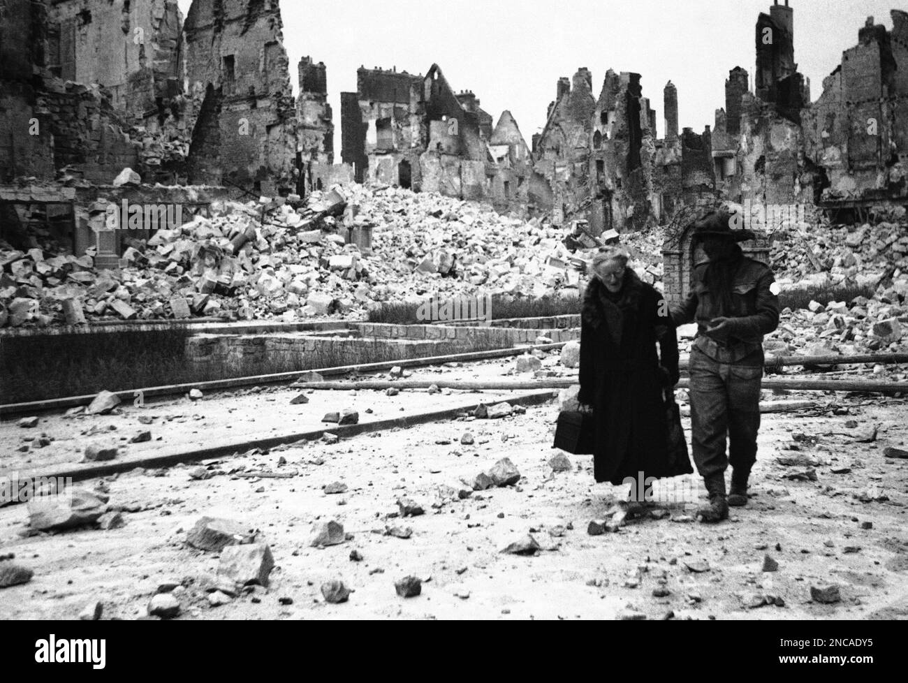 The town which fell to British and Canadian troops on July 9, had been ...