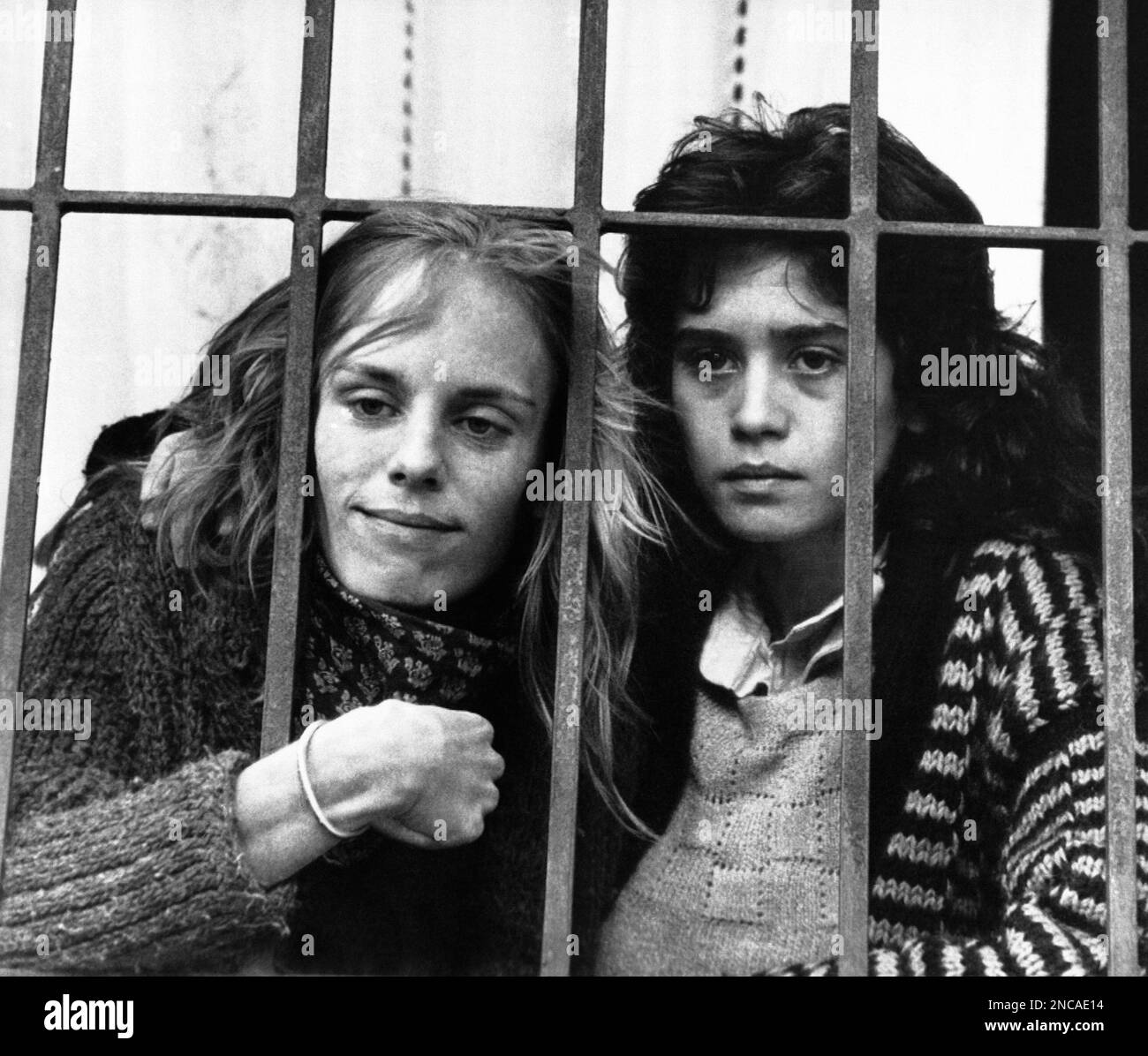 French actress Maria Schneider, right, and her American friend Joan ...