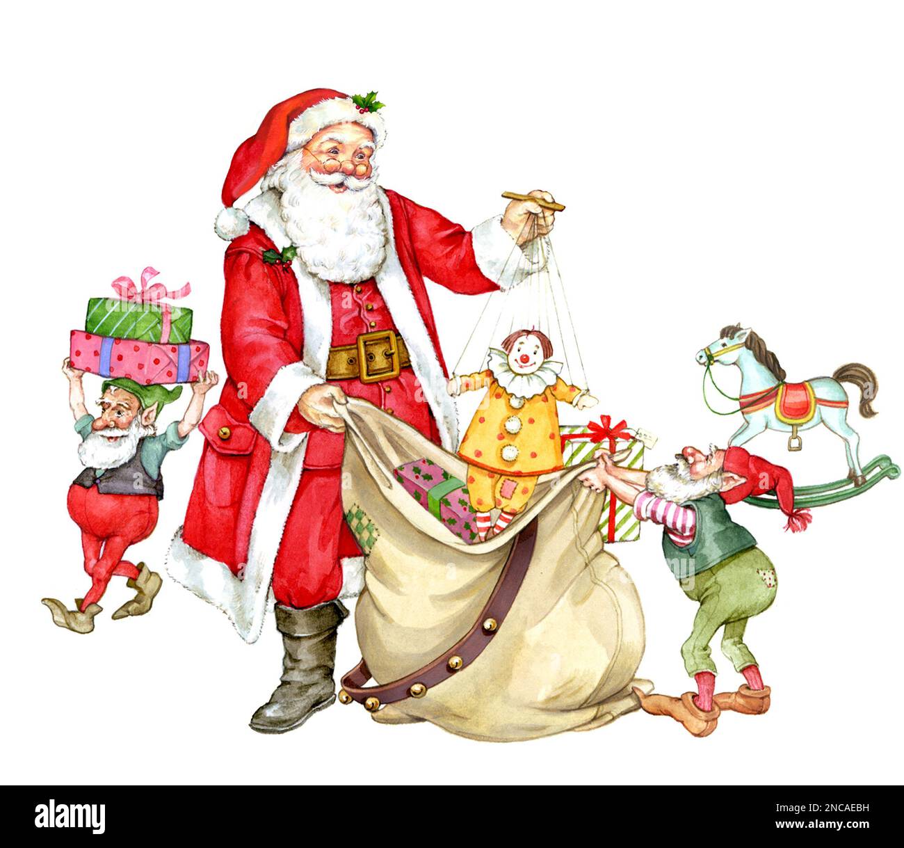 Santa with elves hi-res stock photography and images - Alamy