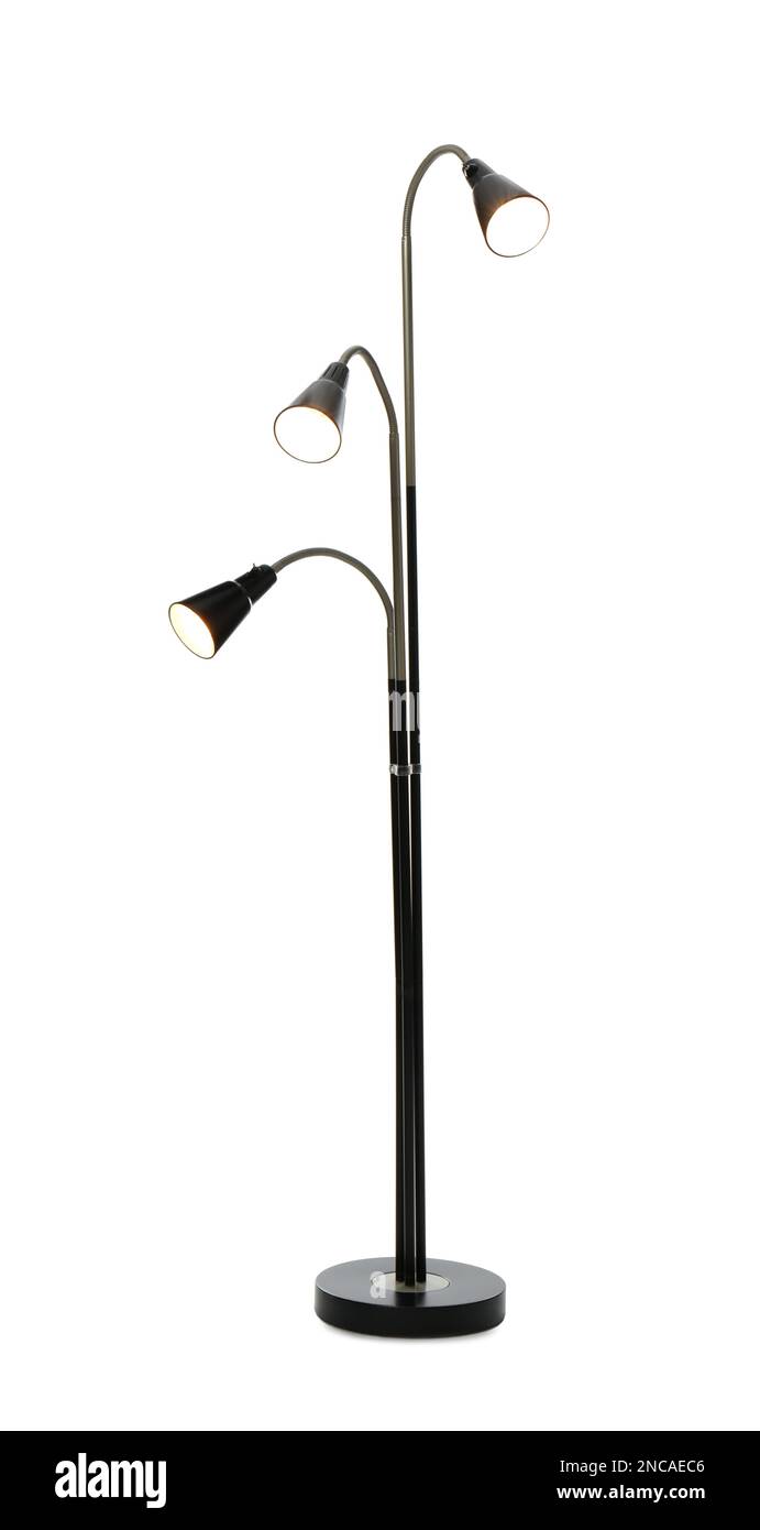 Modern floor lamp on white background. Idea for interior design Stock ...