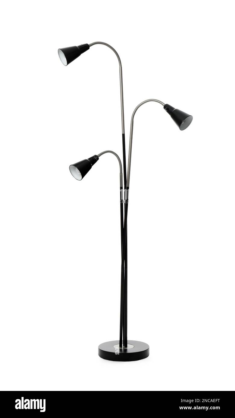 Modern floor lamp on white background. Idea for interior design Stock ...
