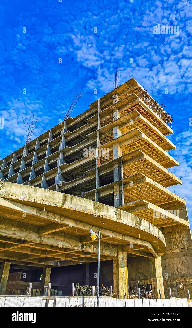 Huge gigantic construction stop building ruin building site in Zicatela ...