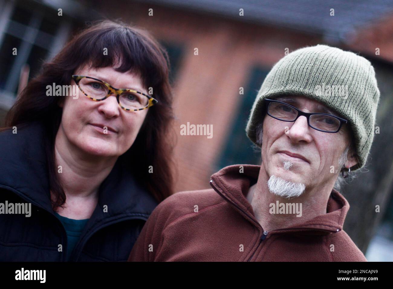 The couple Birgit and Horst Lohmeyer, from left, pose in front of their ...