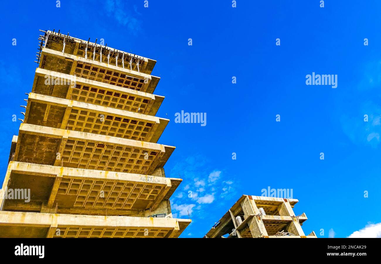 Huge gigantic construction stop building ruin building site in Zicatela ...