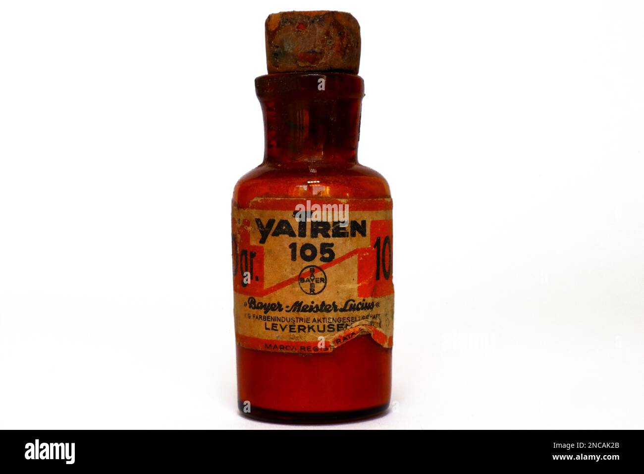 YaTren 105 Bayer Vintage 1920s Bottle of Medicine for the treatment of ...