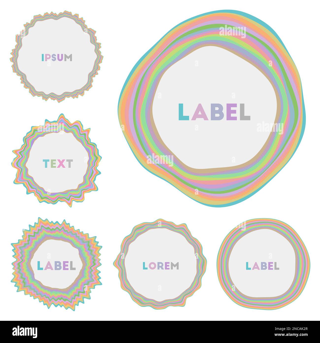 Abstract round labels. Amazing circular backgrounds. Superb vector ...