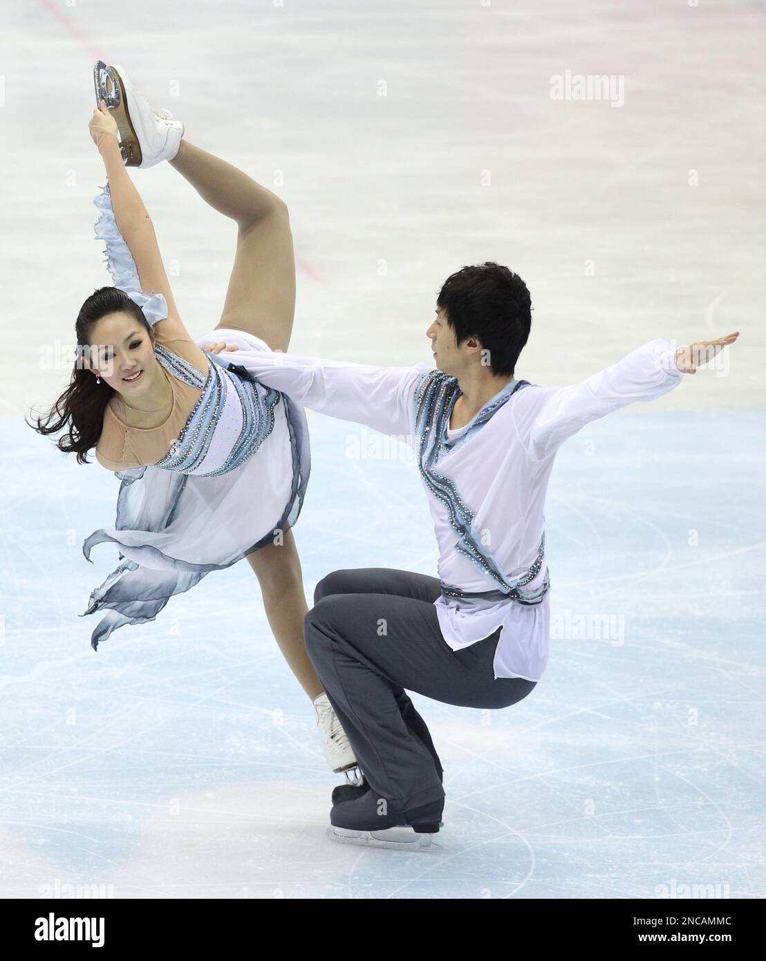 China's ice dancers Chen wang and Xiaoyang Yu perform their free dance ...