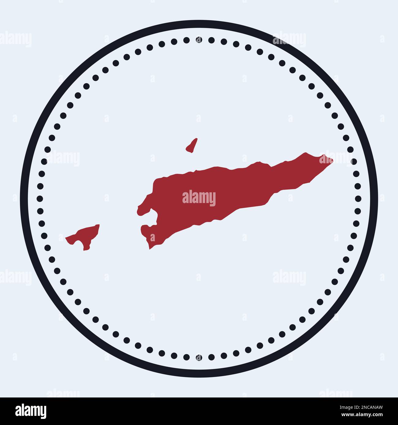 Timor-Leste round stamp. Round logo with country map and title. Stylish ...