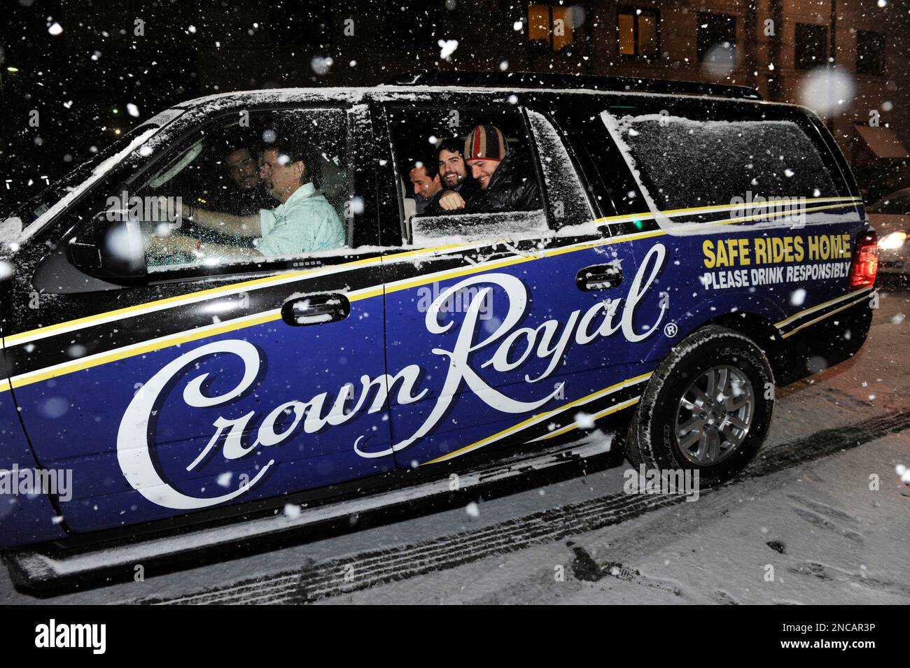 Party goers take a Crown Royal Safe Ride Home after the Boomer and ...