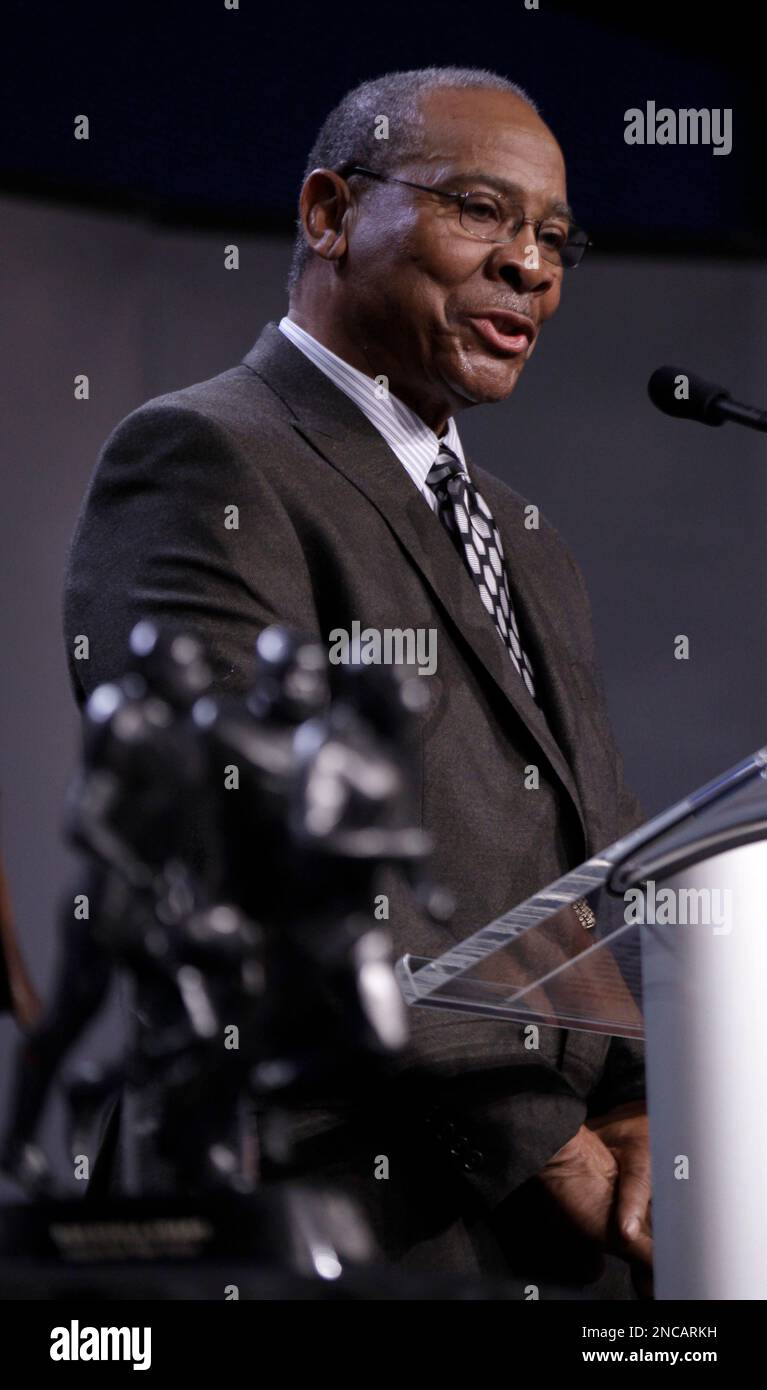 Houston Madison High School coach Ray Seals speaks after being named ...