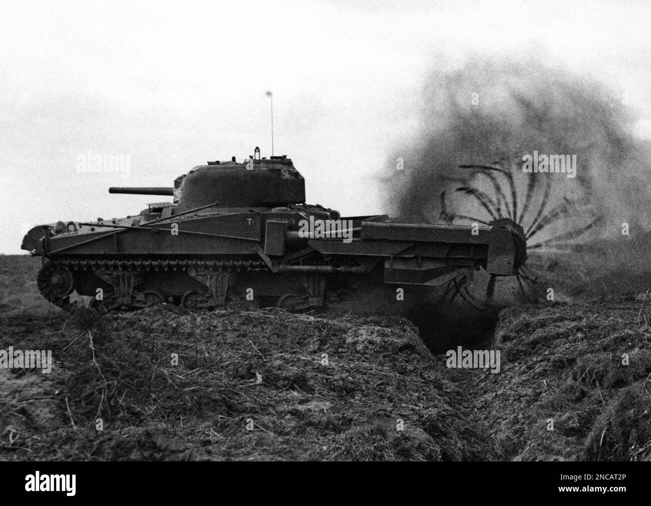 A new type of tank is operating in Normandy, France, on June 29, 1944 ...