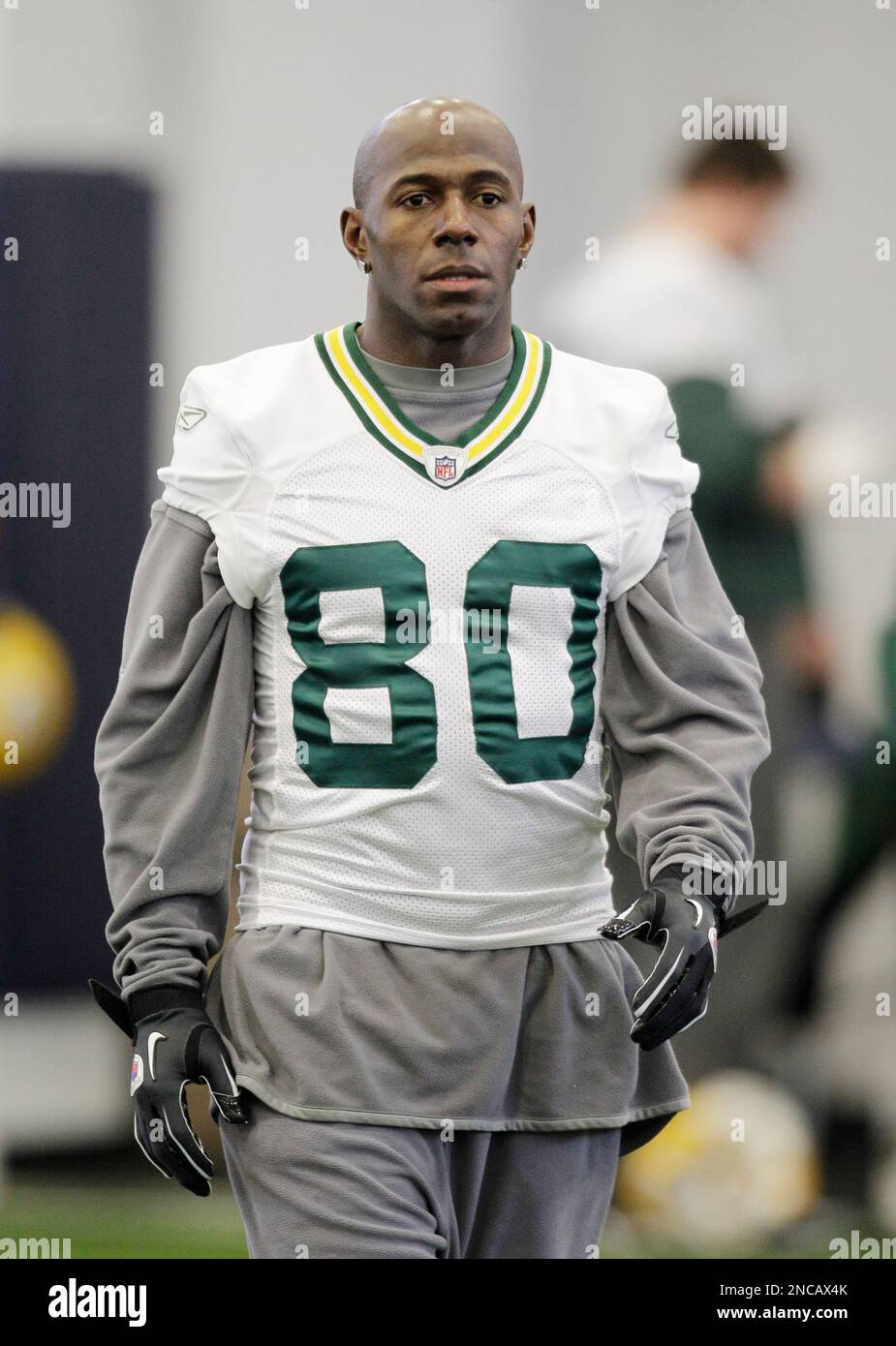 Green Bay Packers' Donald Driver prepares for practice, Thursday, Feb ...