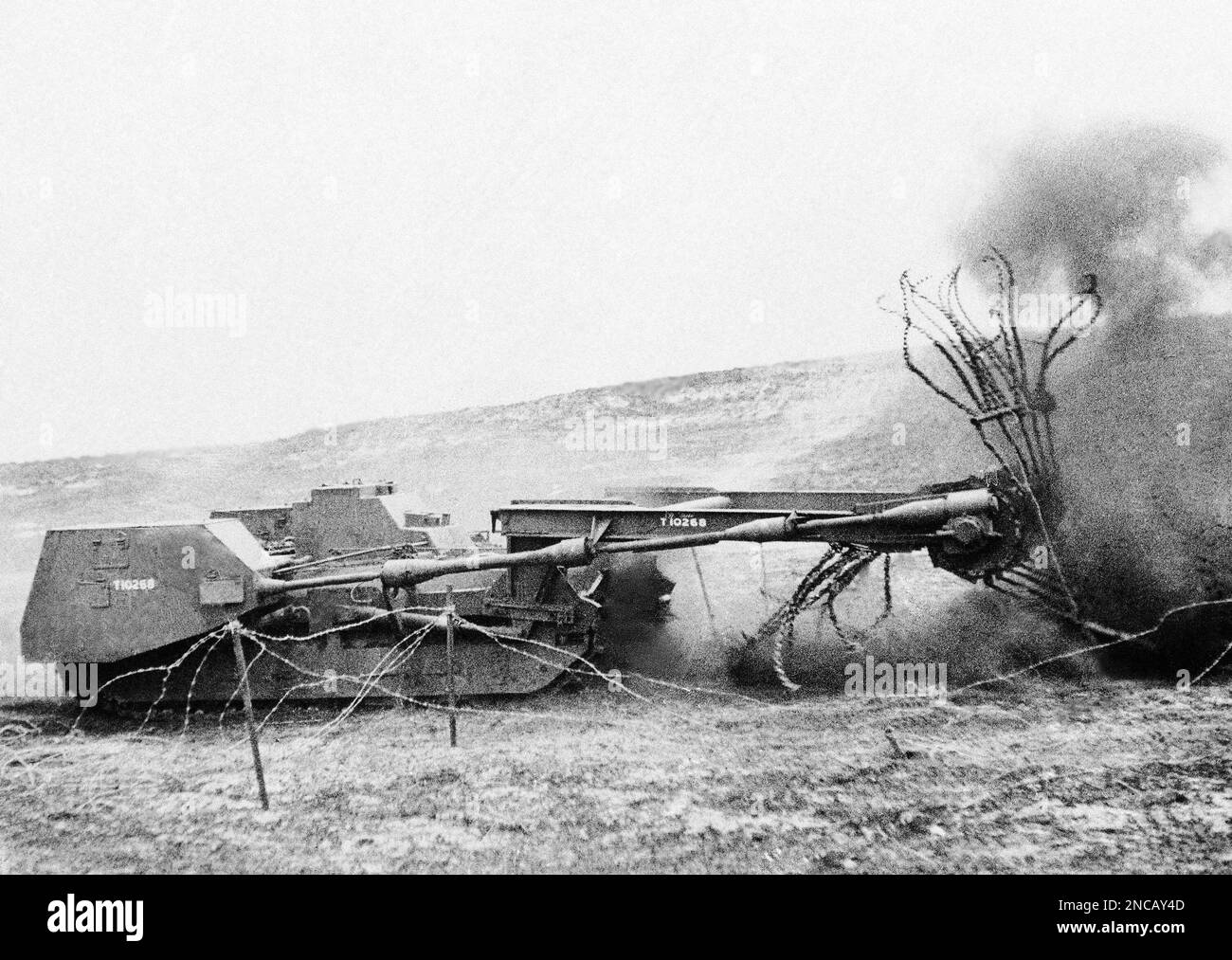 This British “Flail” tank, operating in Normandy battle fields on July ...