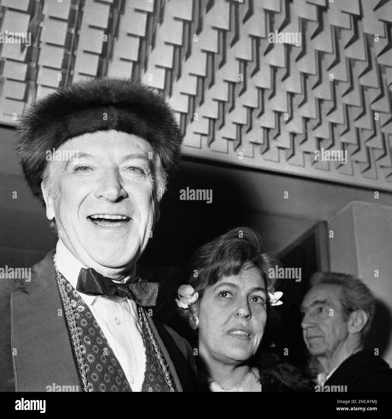 English photographer, and designer Cecil Beaton, wearing a fur hat ...