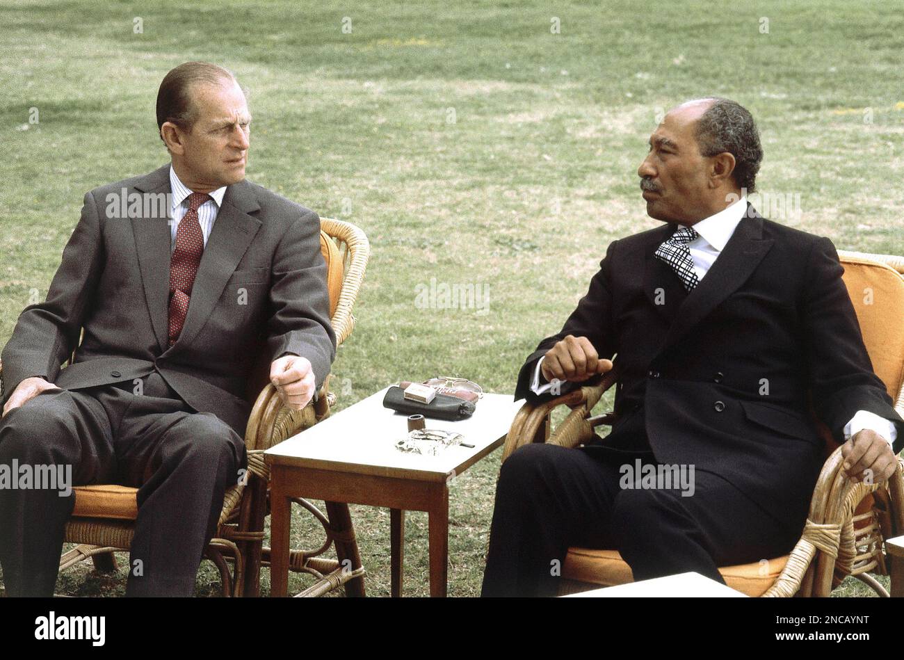 Britain’s Prince Philip, the Duke of Edinburgh with Egypt’s President ...