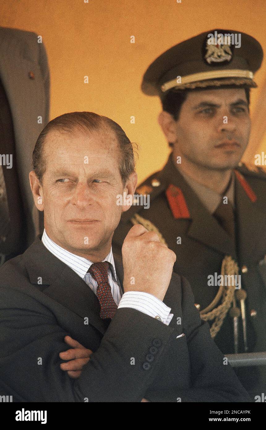 Britain’s Prince Philip, the Duke of Edinburgh in Ismailia, Egypt ...
