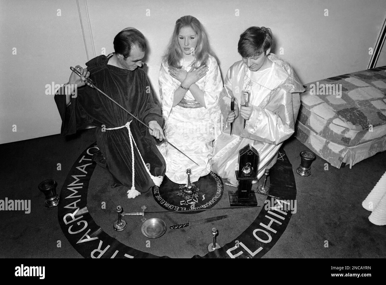 Three people who claim to be witches go through a witchcraft ritual at ...