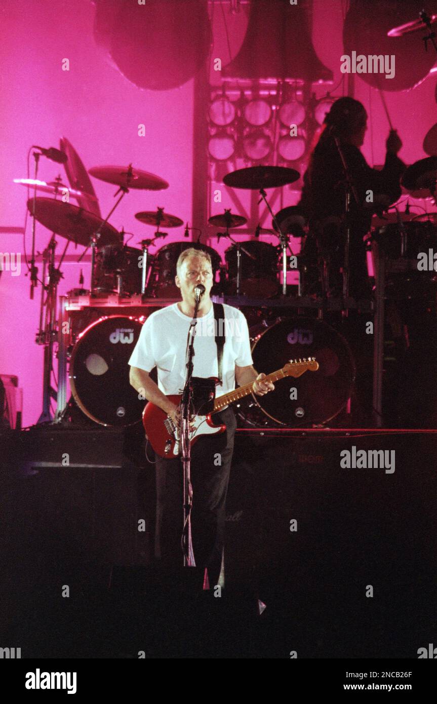 Pink Floyd lead vocalist David Gilmour sings from the group’s new album ...