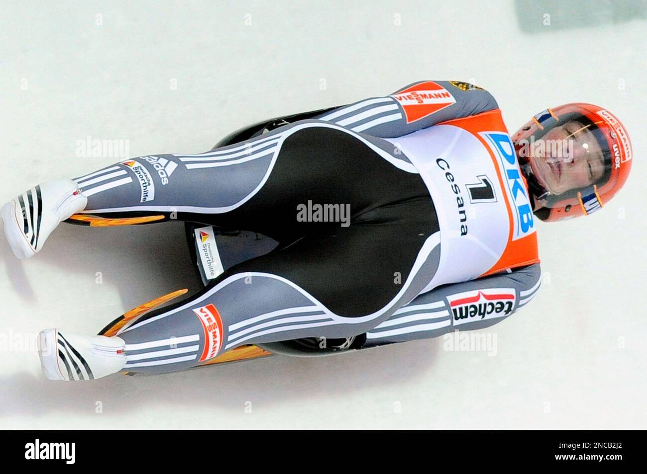 German Tatjana Hufner in action during the final women of Luge World ...