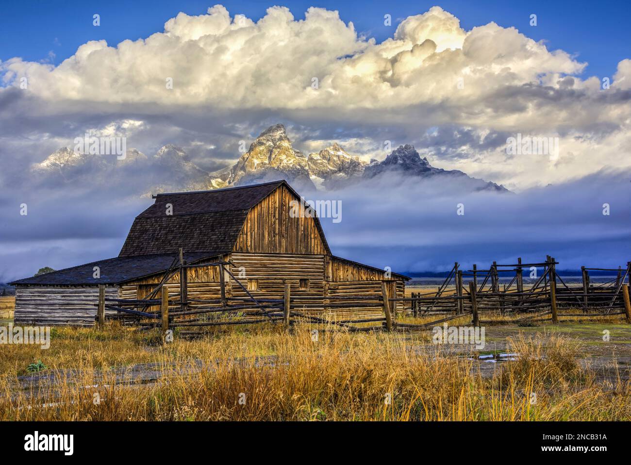 Historic Moulton Barn on Mormon Row at Grand Teton National Park ...