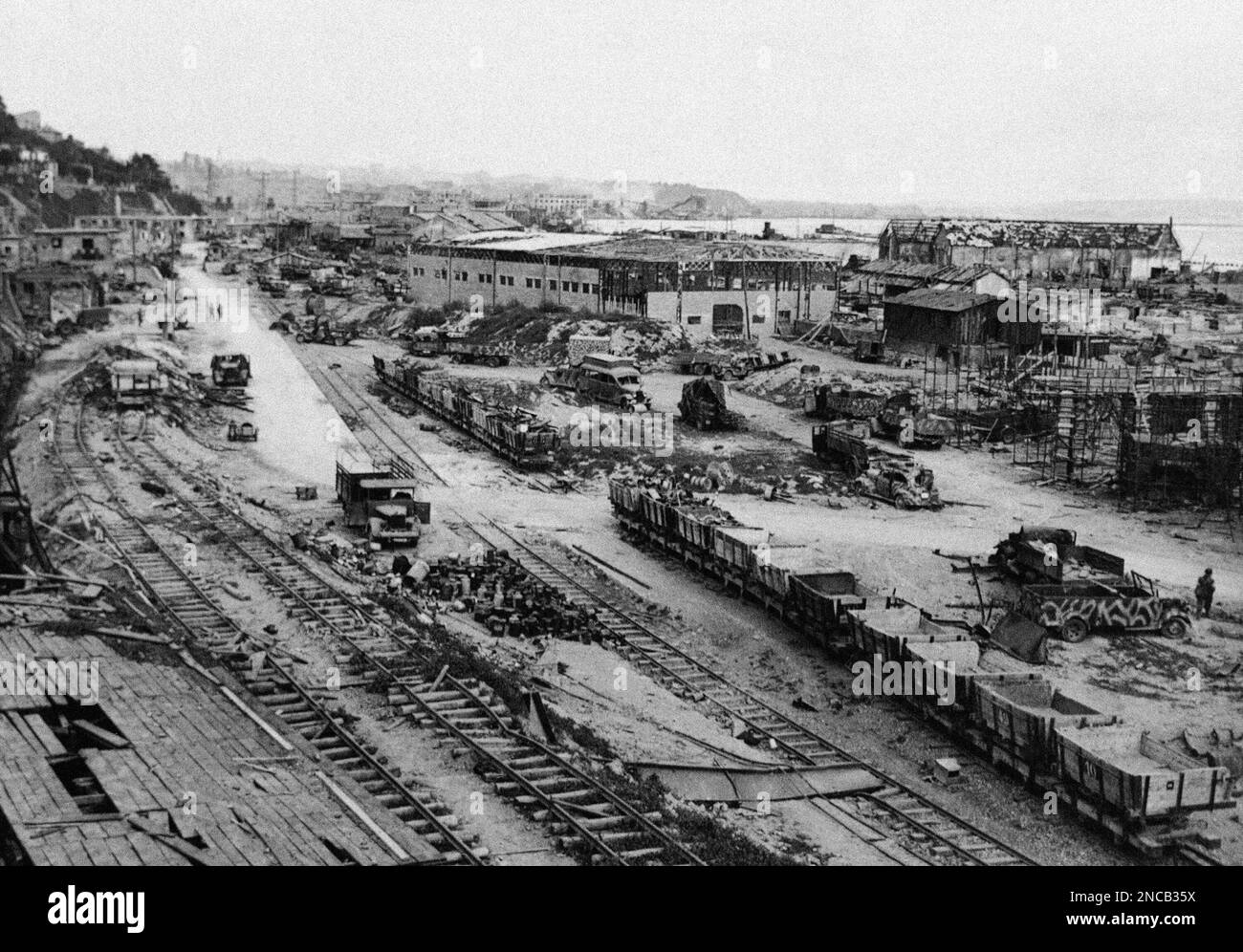 The scene of desolation which greeted the victorious Allies who entered ...