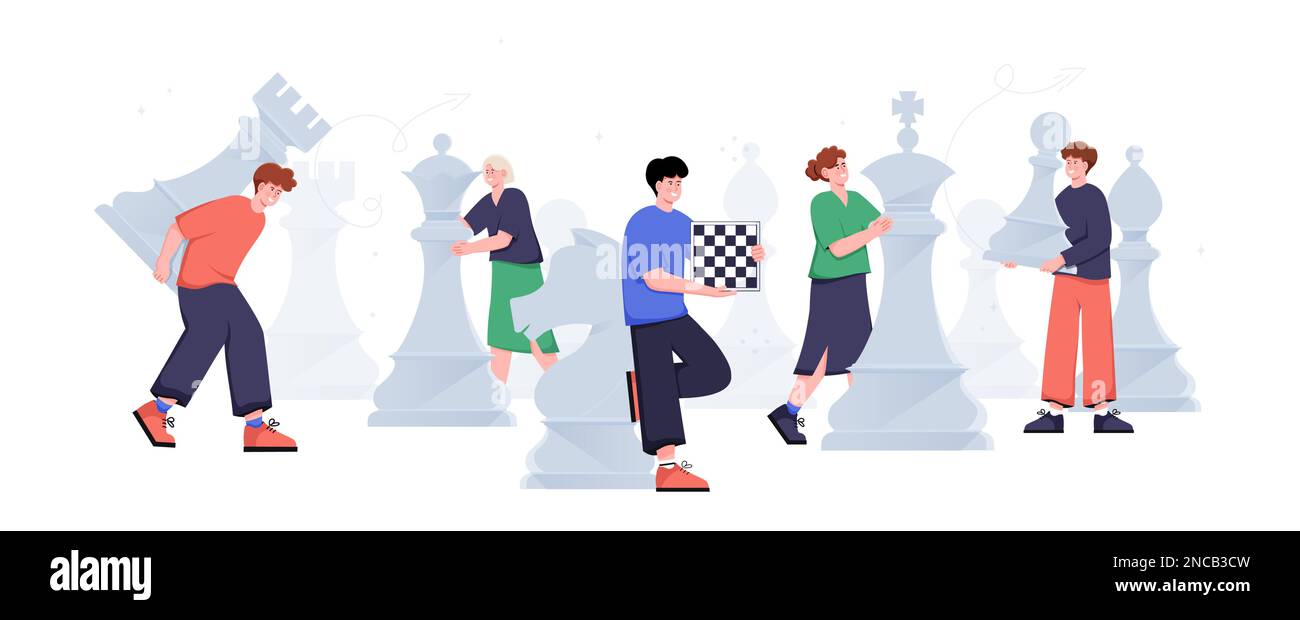 Man playing chess thinking Stock Vector Images - Alamy