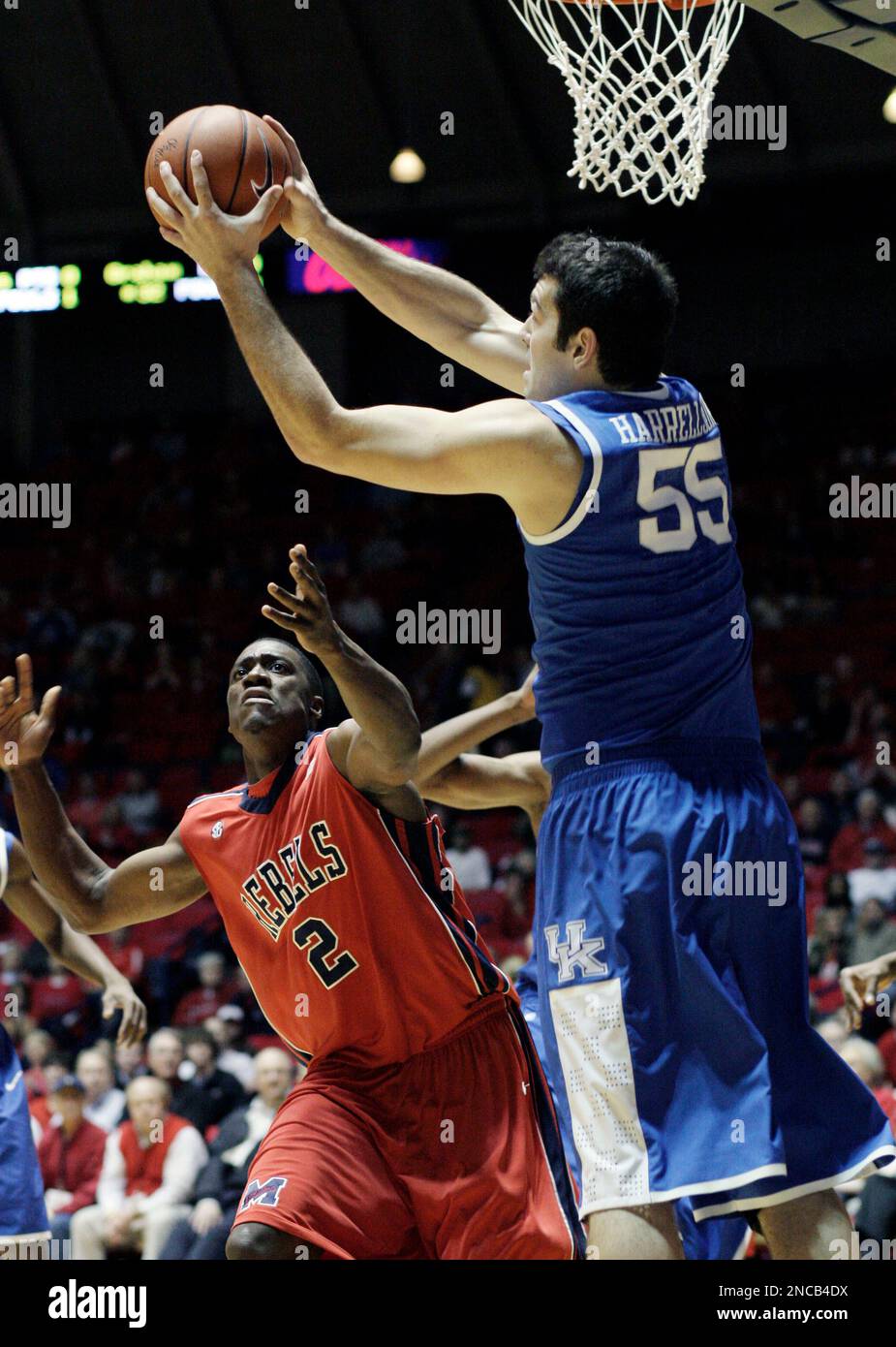 Mississippi forward Reginald Buckner (2) tries to steal a rebound from ...