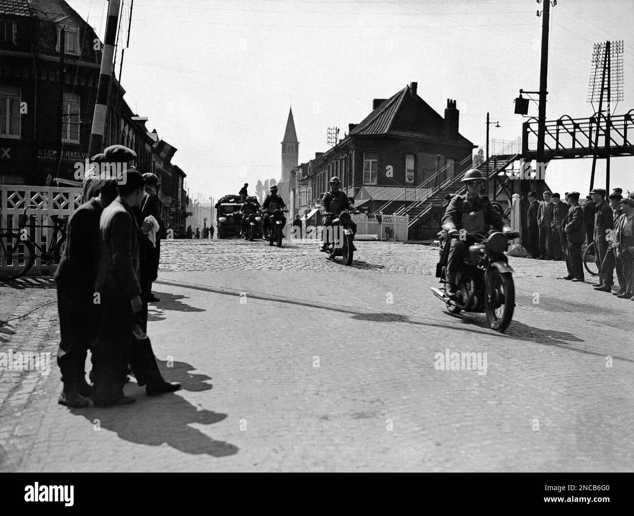 British motor cyclists, part of the British Expeditionary Force ...