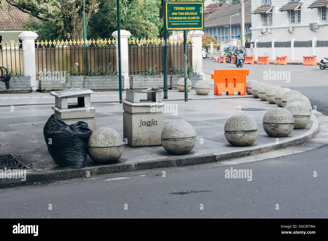 Yogyakarta, Indonesia - Circa 2023: Jogja text sign on a trash bin at ...