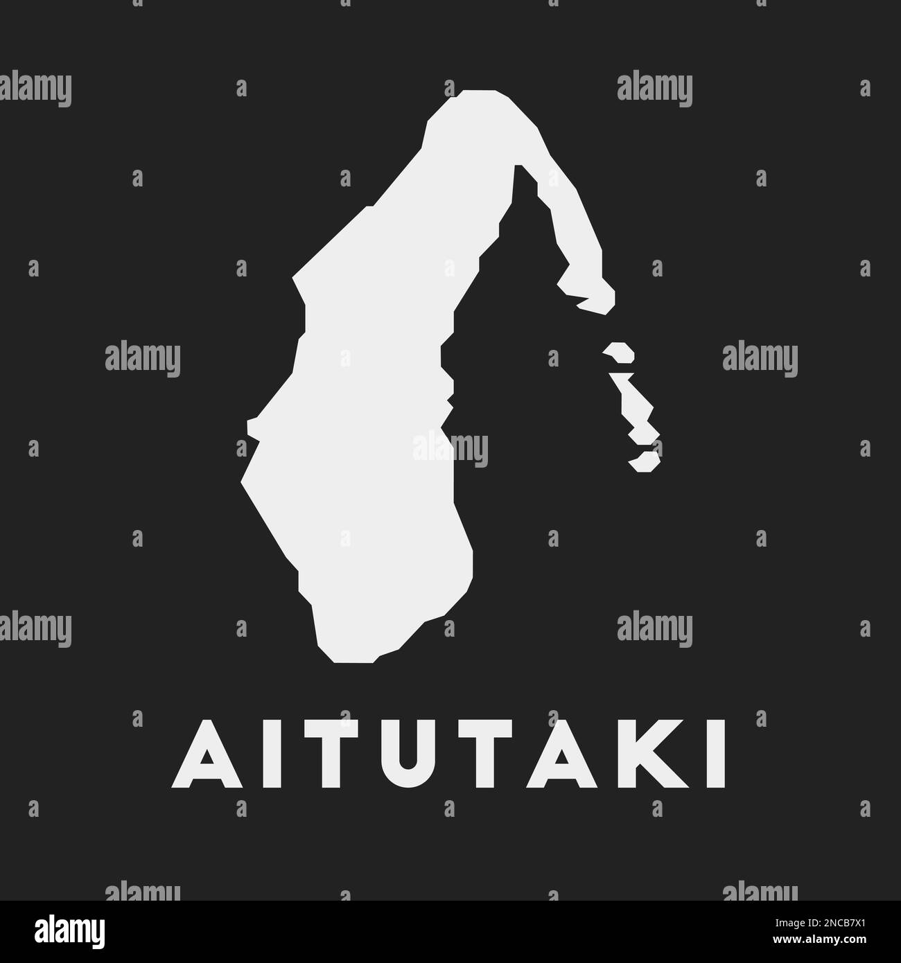 Aitutaki icon. Island map on dark background. Stylish Aitutaki map with ... Aitutaki icon. Island map on dark background. Stylish Aitutaki map with ...