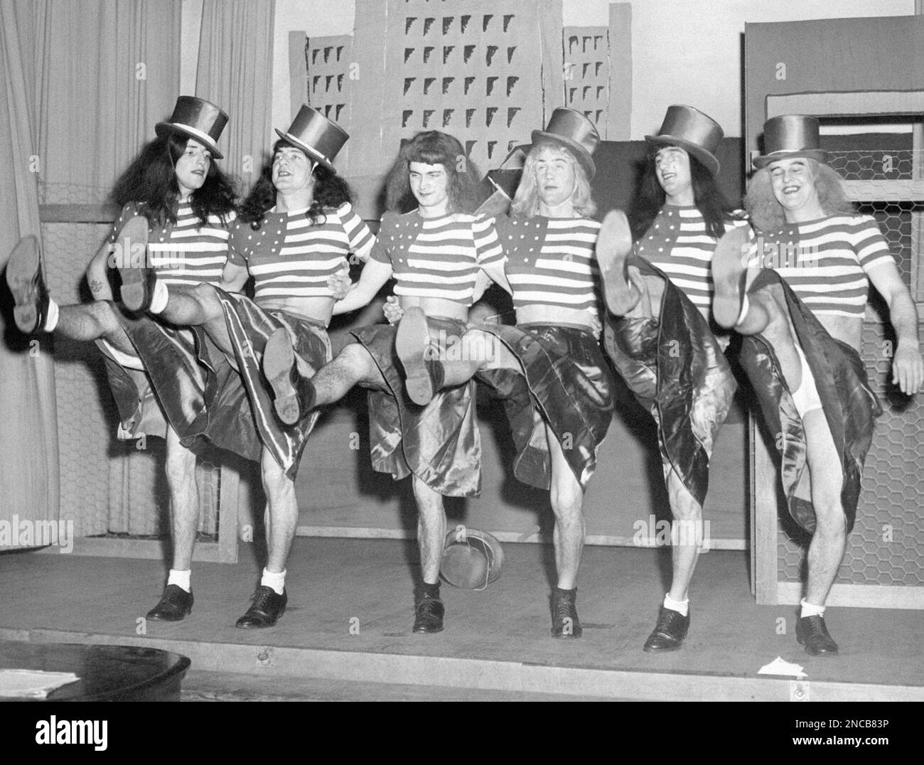 Chorus of patients of the Philadelphia U.S. naval hospital rehearsing ...