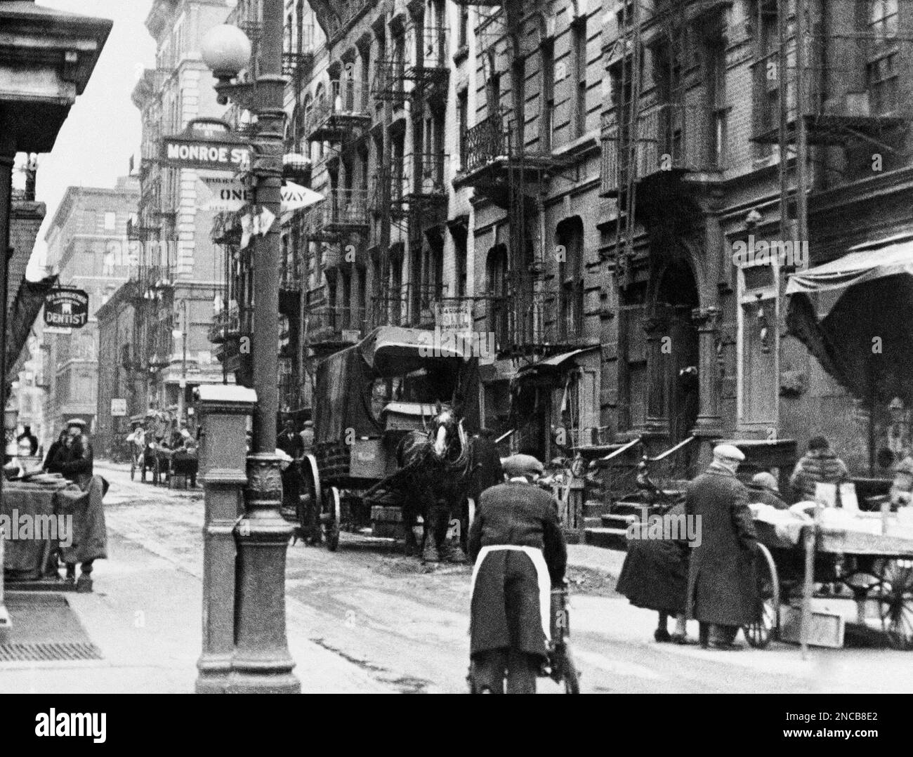 The famous pushcart markets of Manhattan’s lower East side-for ...