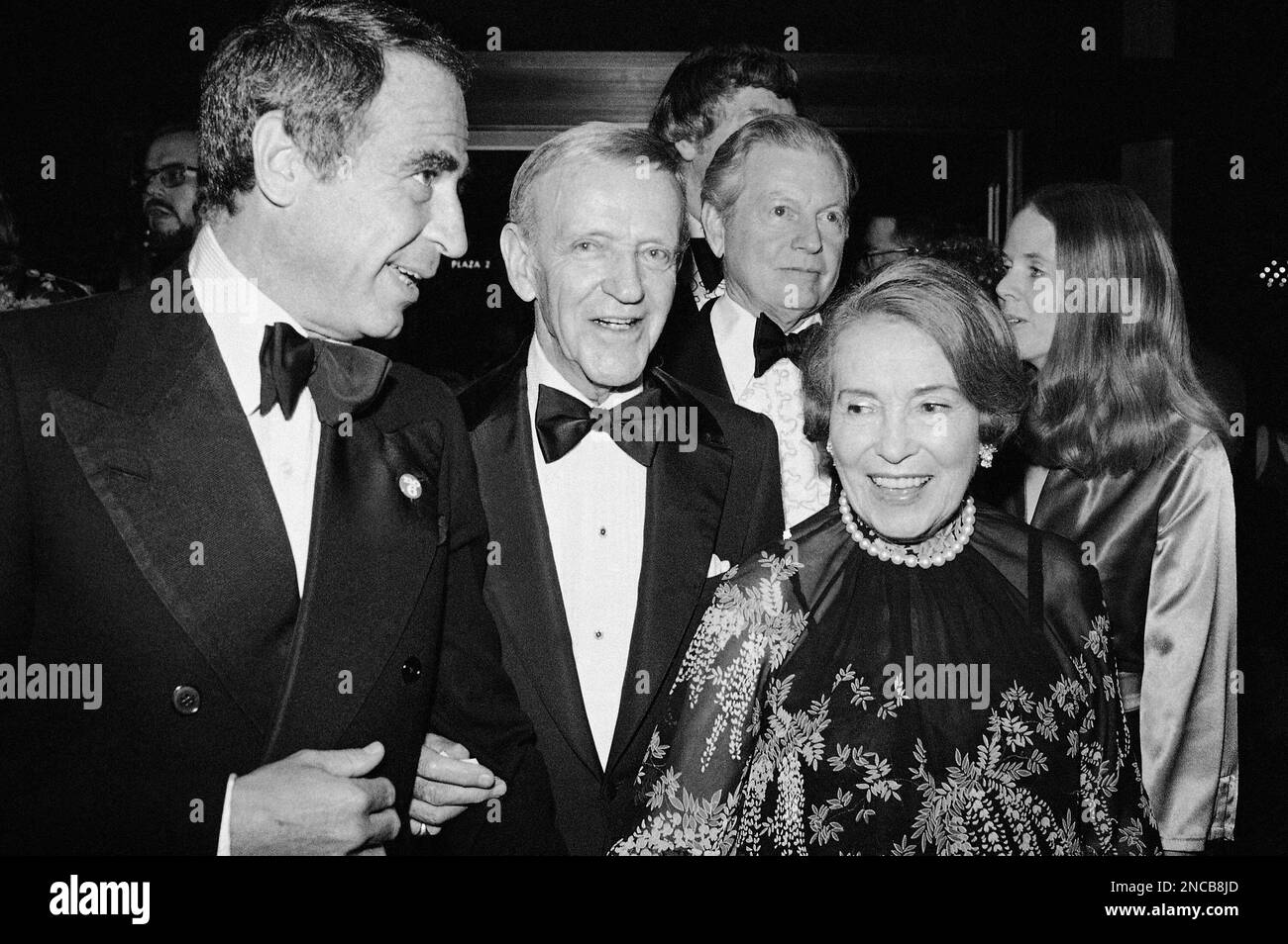 Actor Fred Astaire, center, his sister Adele Douglas, right, and ...