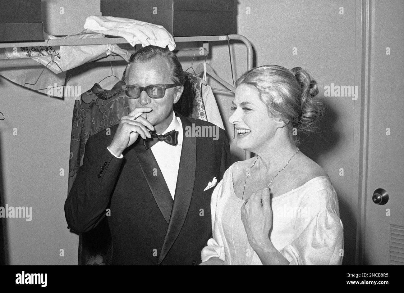 Actress Ingrid Bergman with her husband, producer Lars Submit in the ...