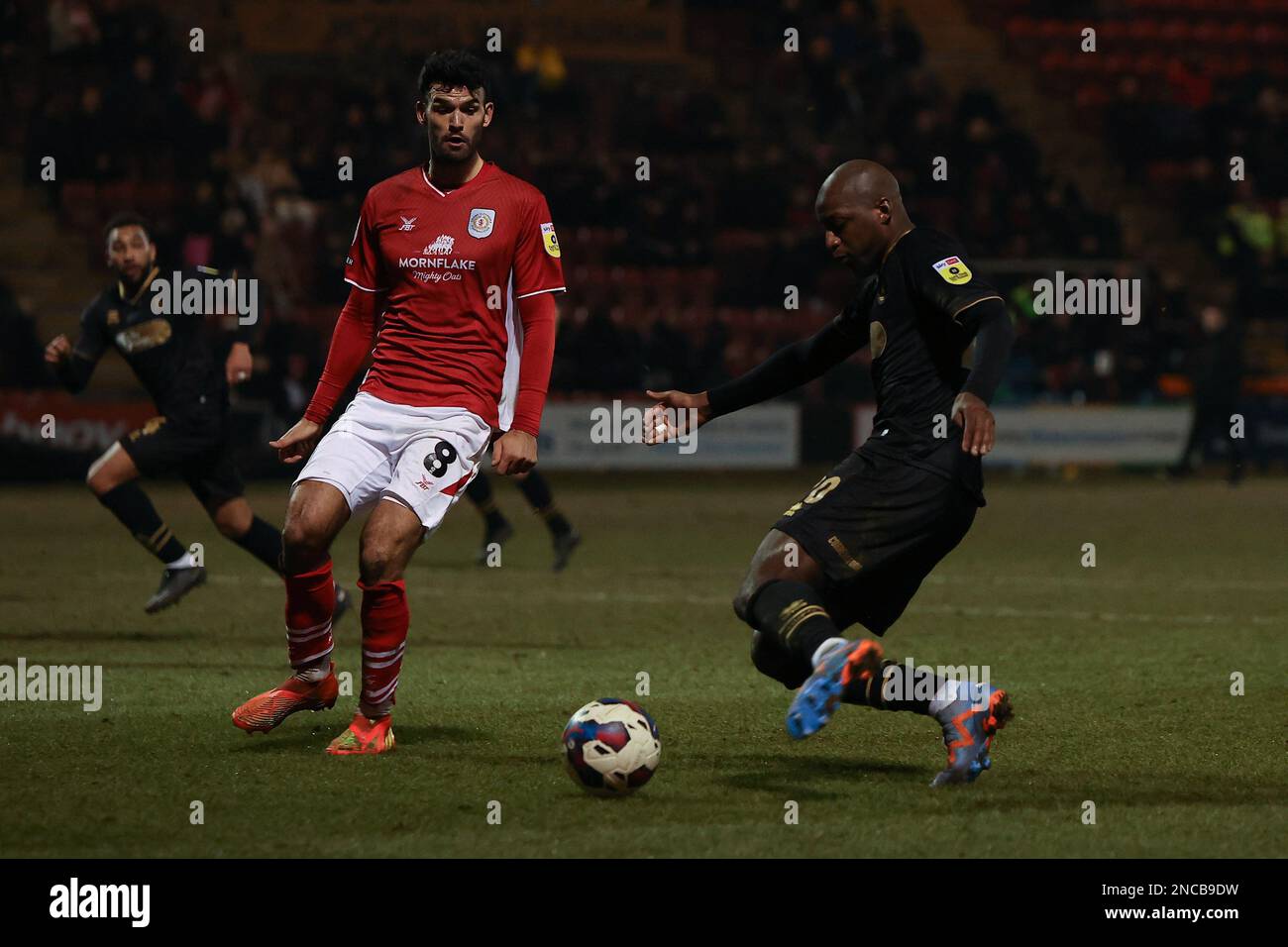 Hartlepools Mo Sylla has a shot in the second half during the Sky Bet ...