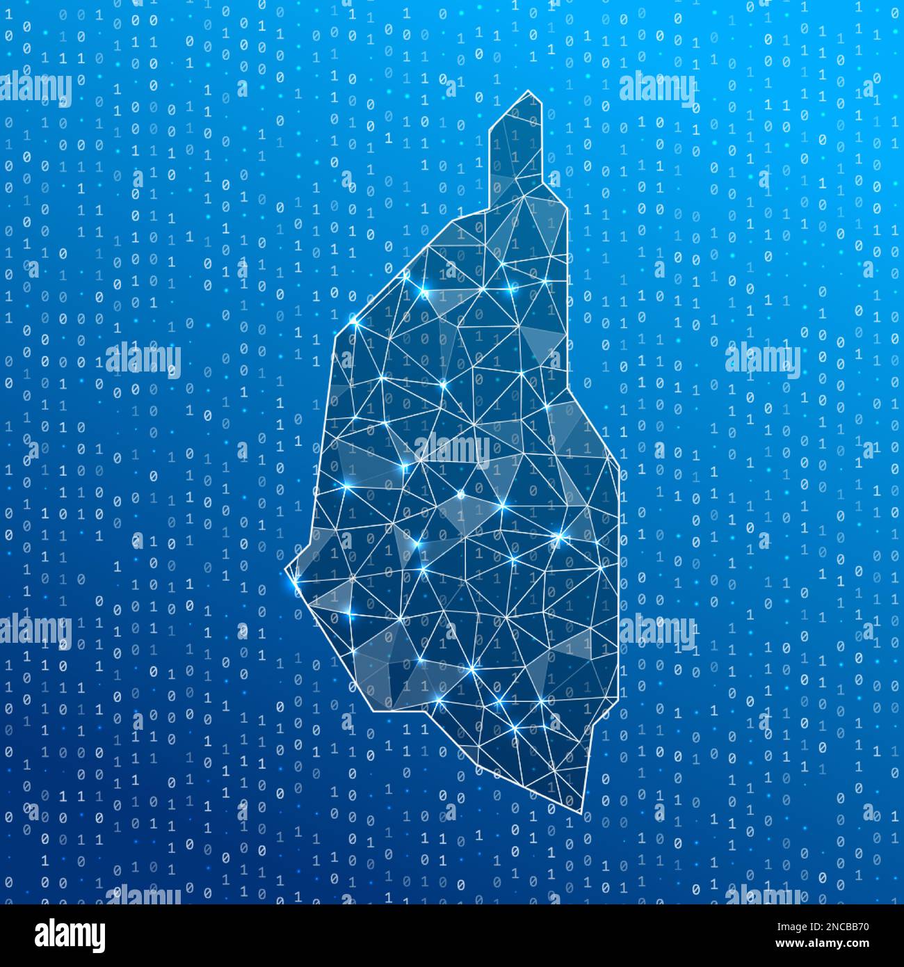 Network map of Penang Island. Island digital connections map ...