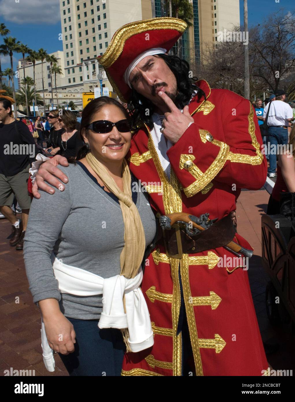 Captain Morgan, who was in town as part of his One Million Poses ...