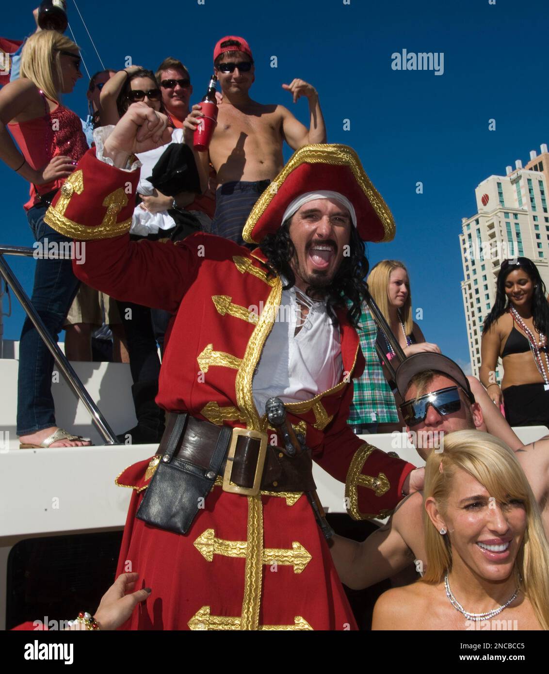 Captain Morgan, who was in town as part of his One Million Poses ...