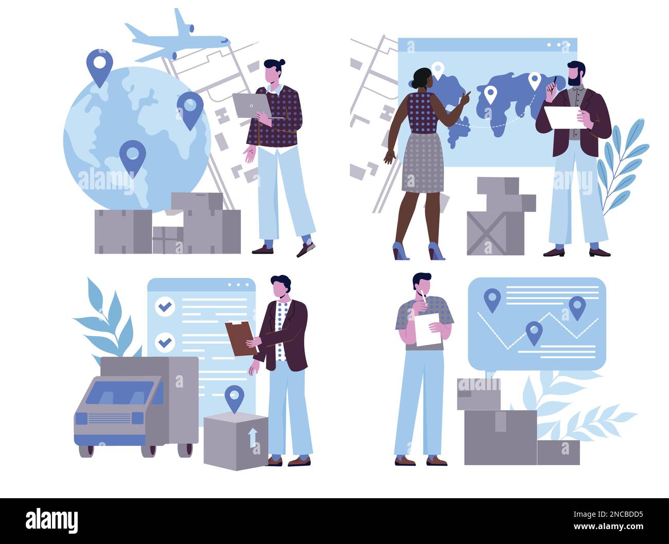 International logistics concept Stock Vector Image & Art - Alamy