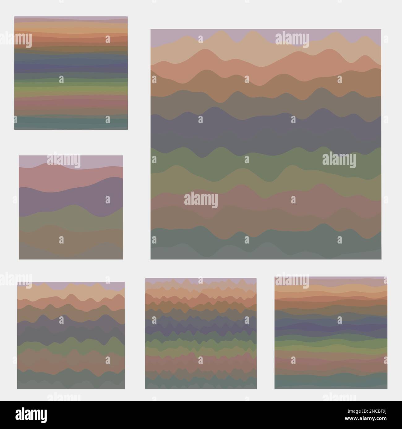 Abstract waves background collection. Curves in dark colors. Artistic ...