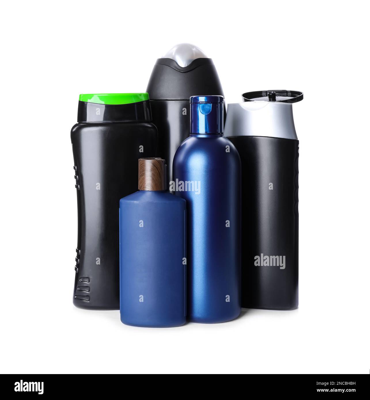 Set of different men's cosmetic products isolated on white Stock Photo ...