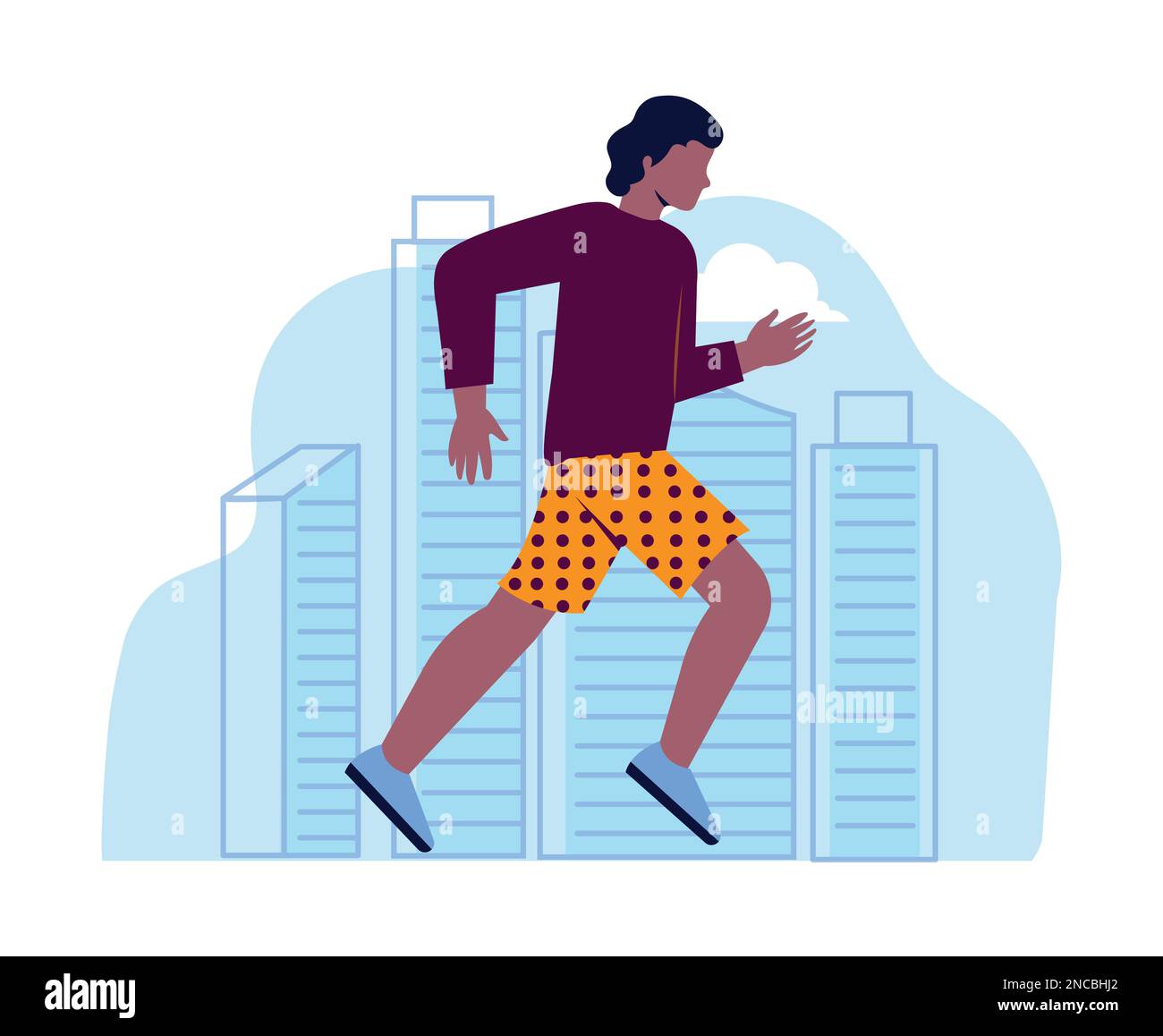 Male athlete running up Stock Vector Images - Alamy