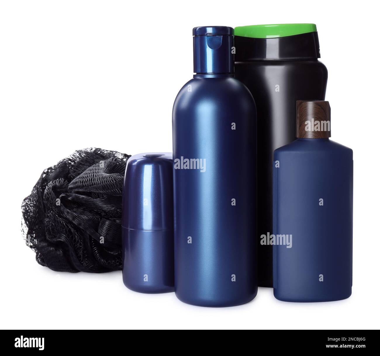 Set of different men's cosmetic products isolated on white Stock Photo ...