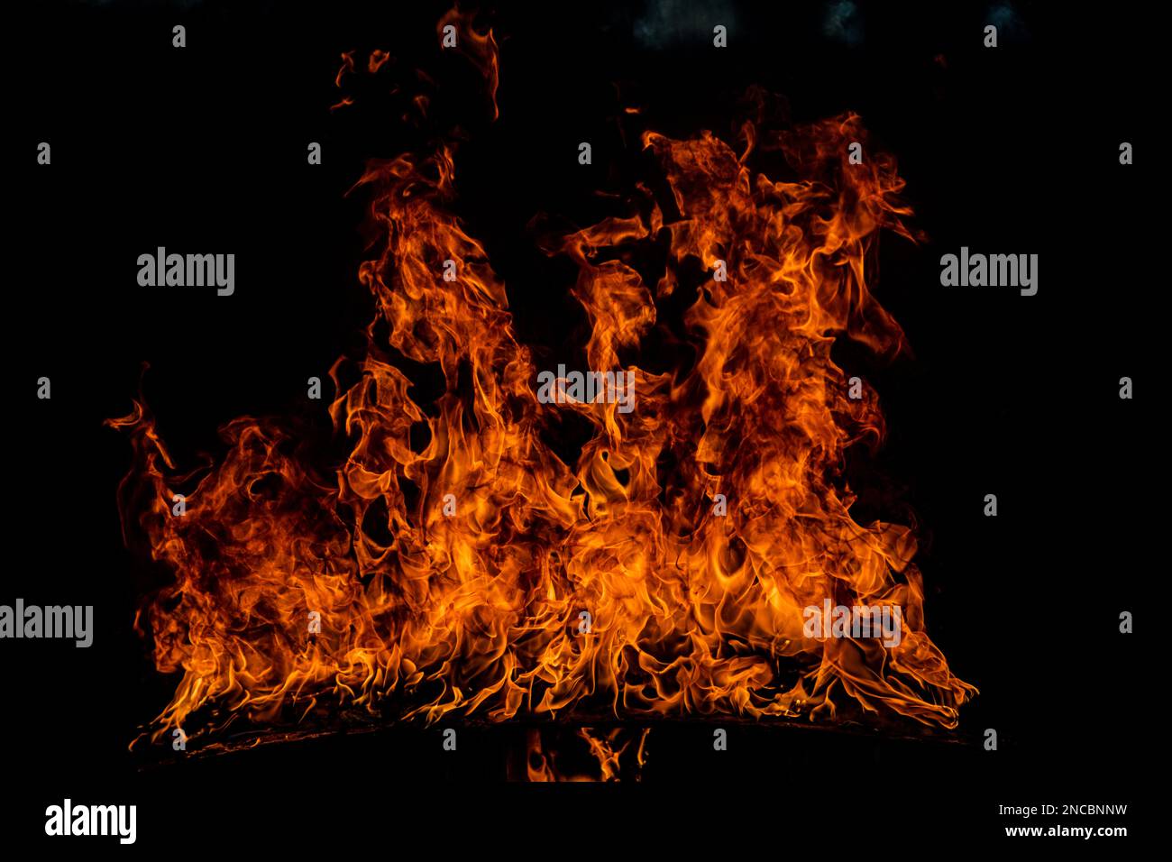 Fire blaze flames on black background. Fire burn flame isolated ...