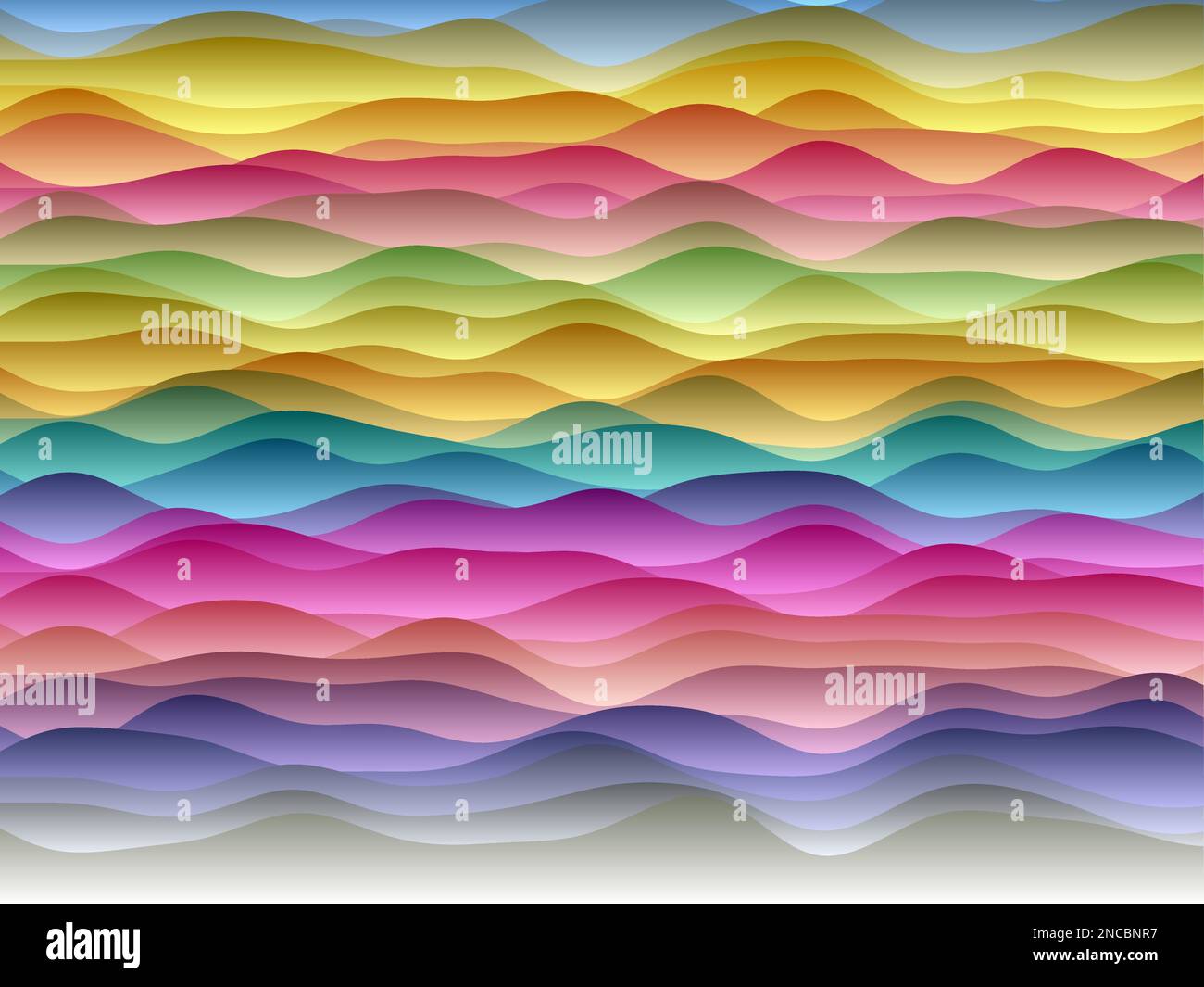 Abstract curves background. Smooth curves with gradients in bold colors. Awesome vector ...